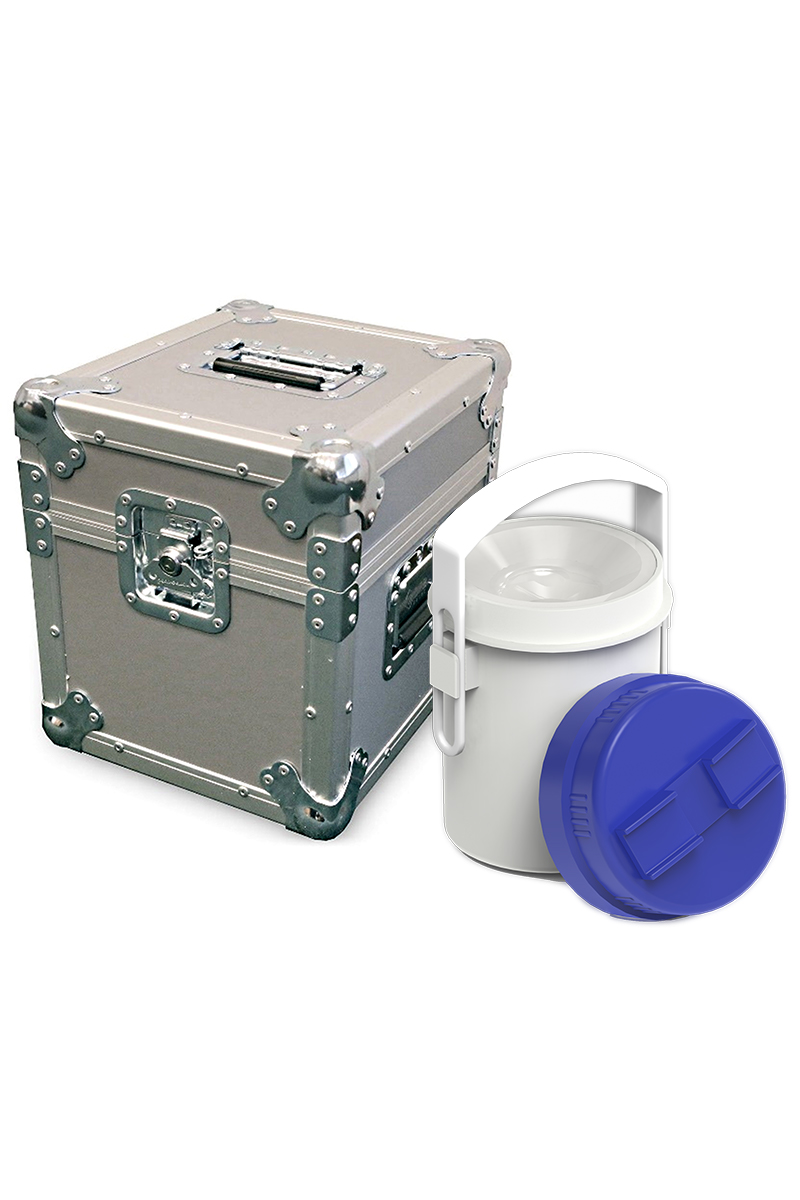 Type a package with lead container and flight case - Von Gahlen